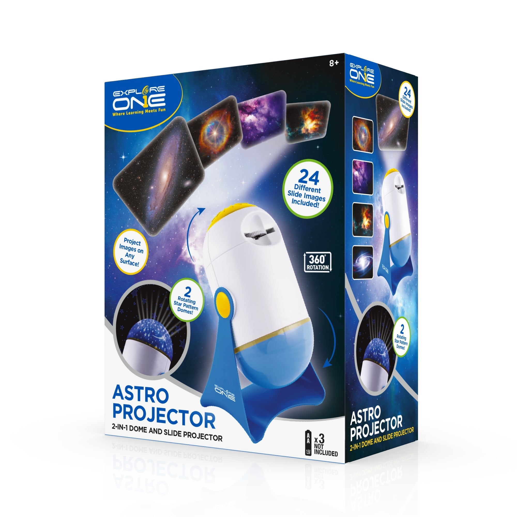 Explore One Astro Projector 2-in-1 Dome and Slide Projector - AstroWorld